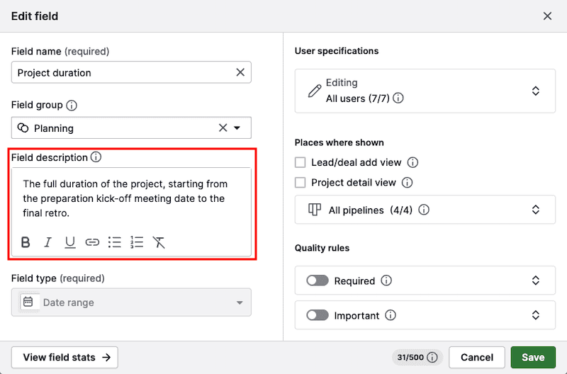 Data fields in Pipedrive - Knowledge Base | Pipedrive